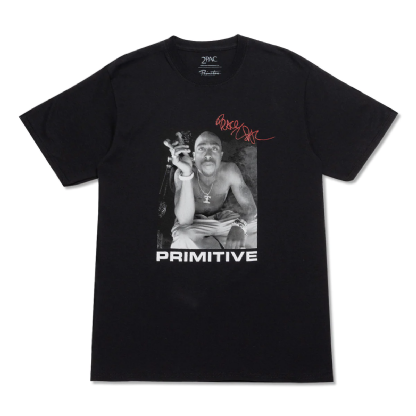 Camiseta Primitive X Tupac Smoke Preto