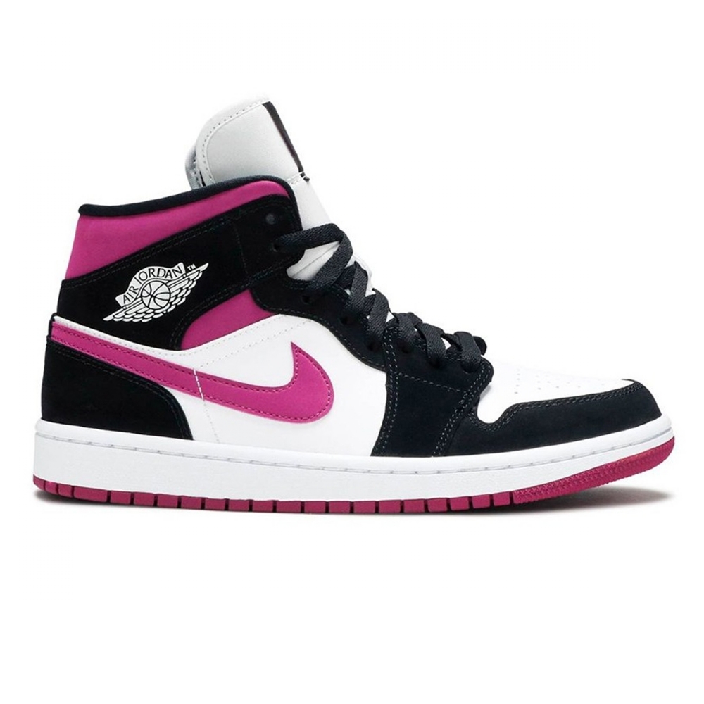 Tênis Nike Air Jordan 1 Mid Se Wmns Preto/rosa