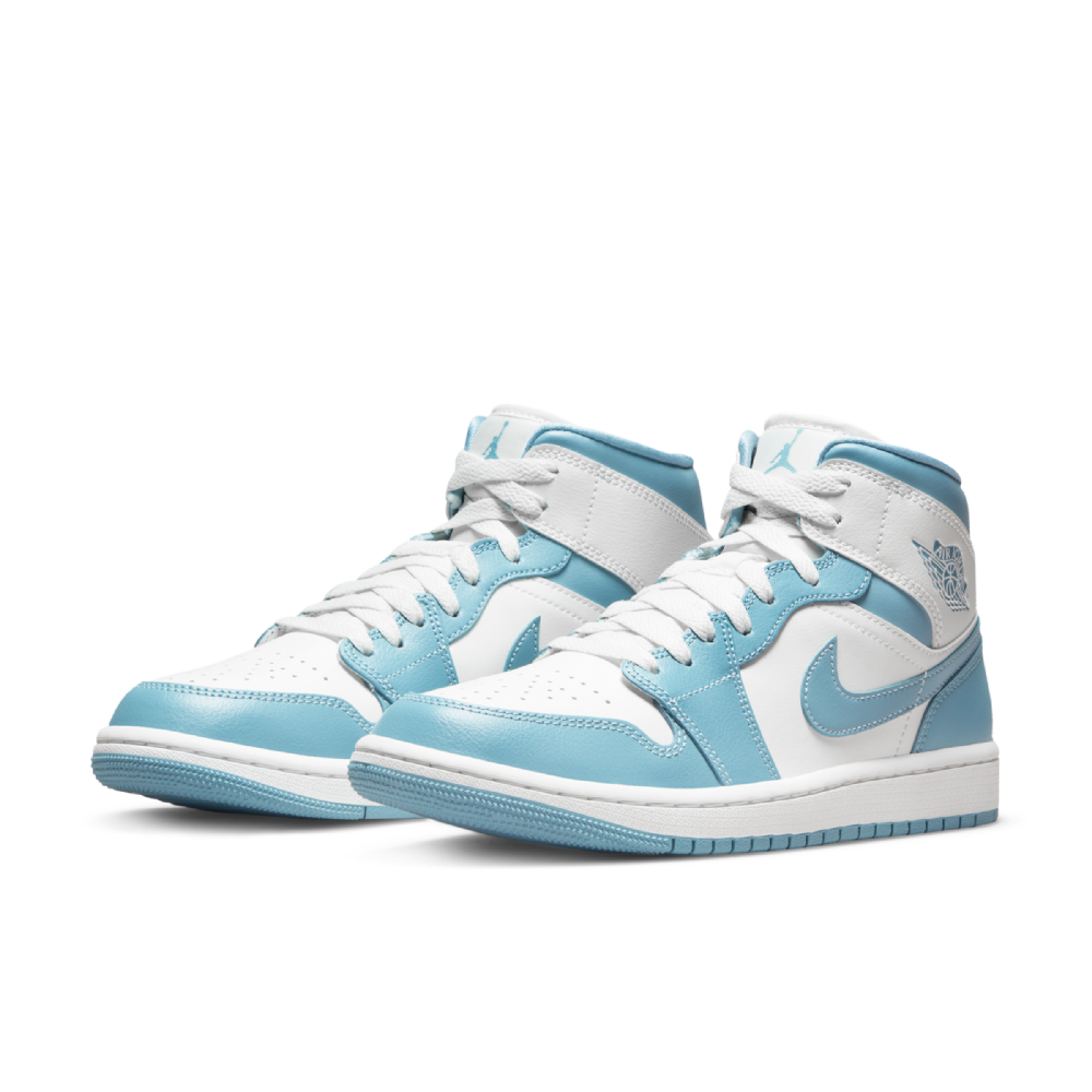 Tenis Nike Air Jordan 1 Mid Unc Se Branco/azul