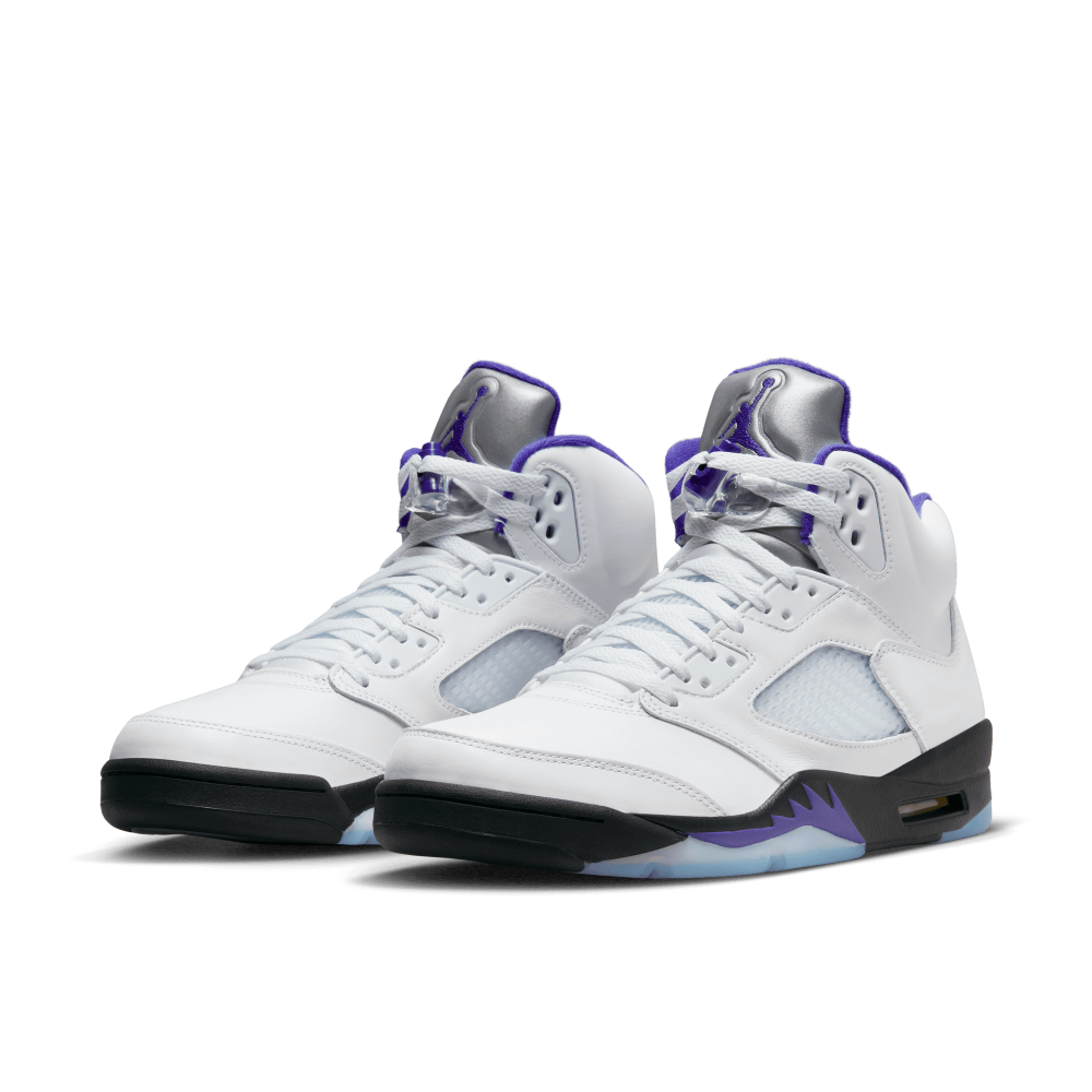 Tenis Nike Air Jordan 5 Retro Branco/roxo