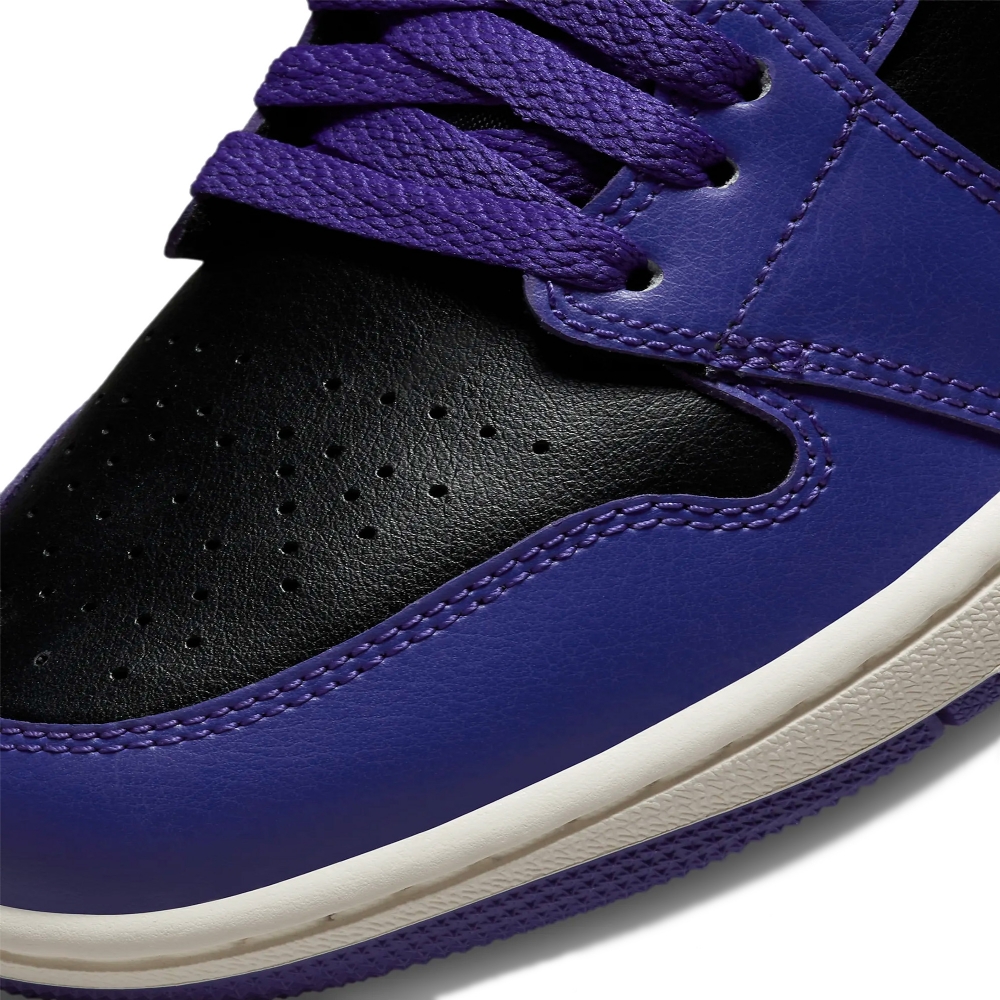 Tênis Nike Feminino Air Jordan 1 Mid “ Court Purple" Preto/roxo