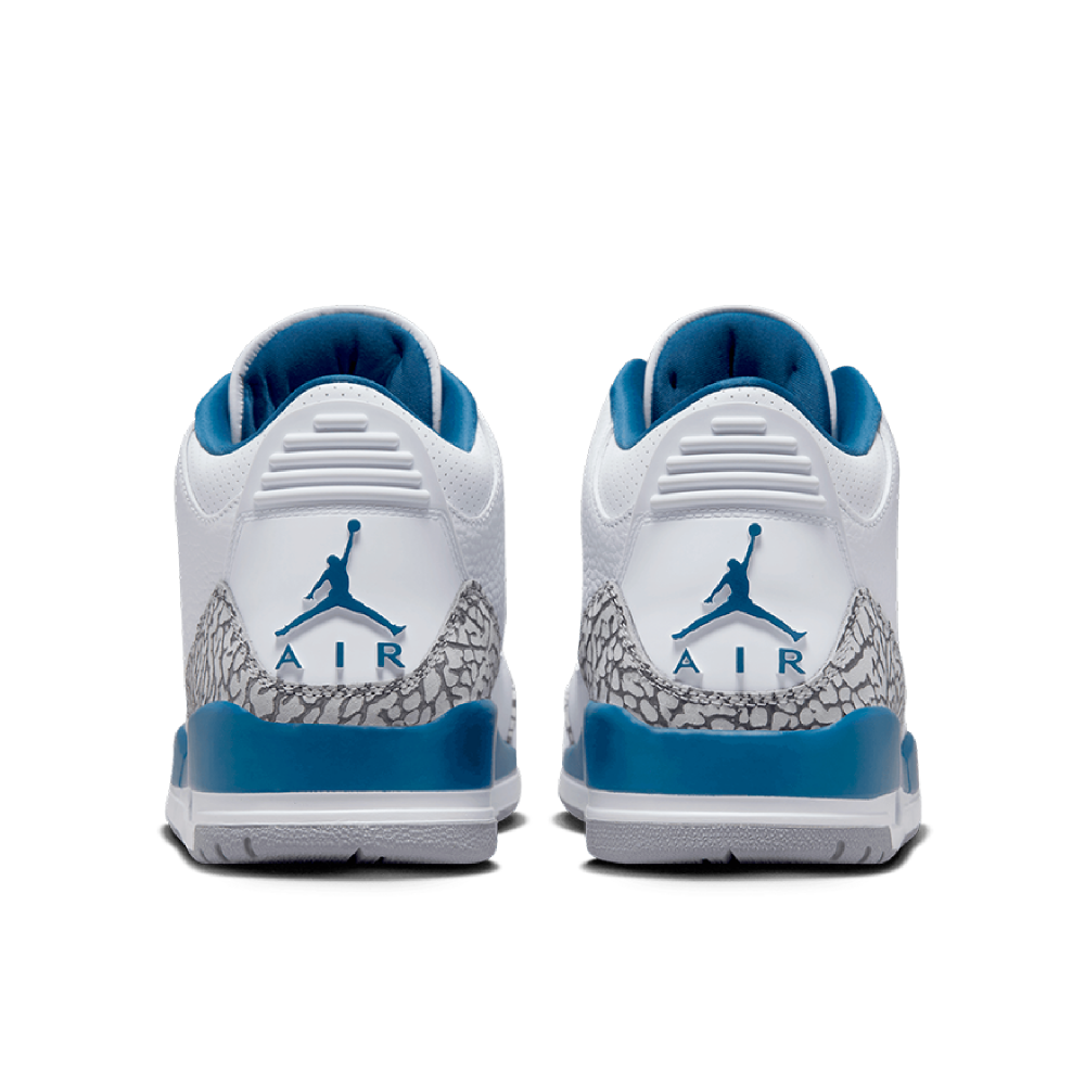 Tênis Nike Feminino Air Jordan 3 Retro " Wizards " Branco/azul