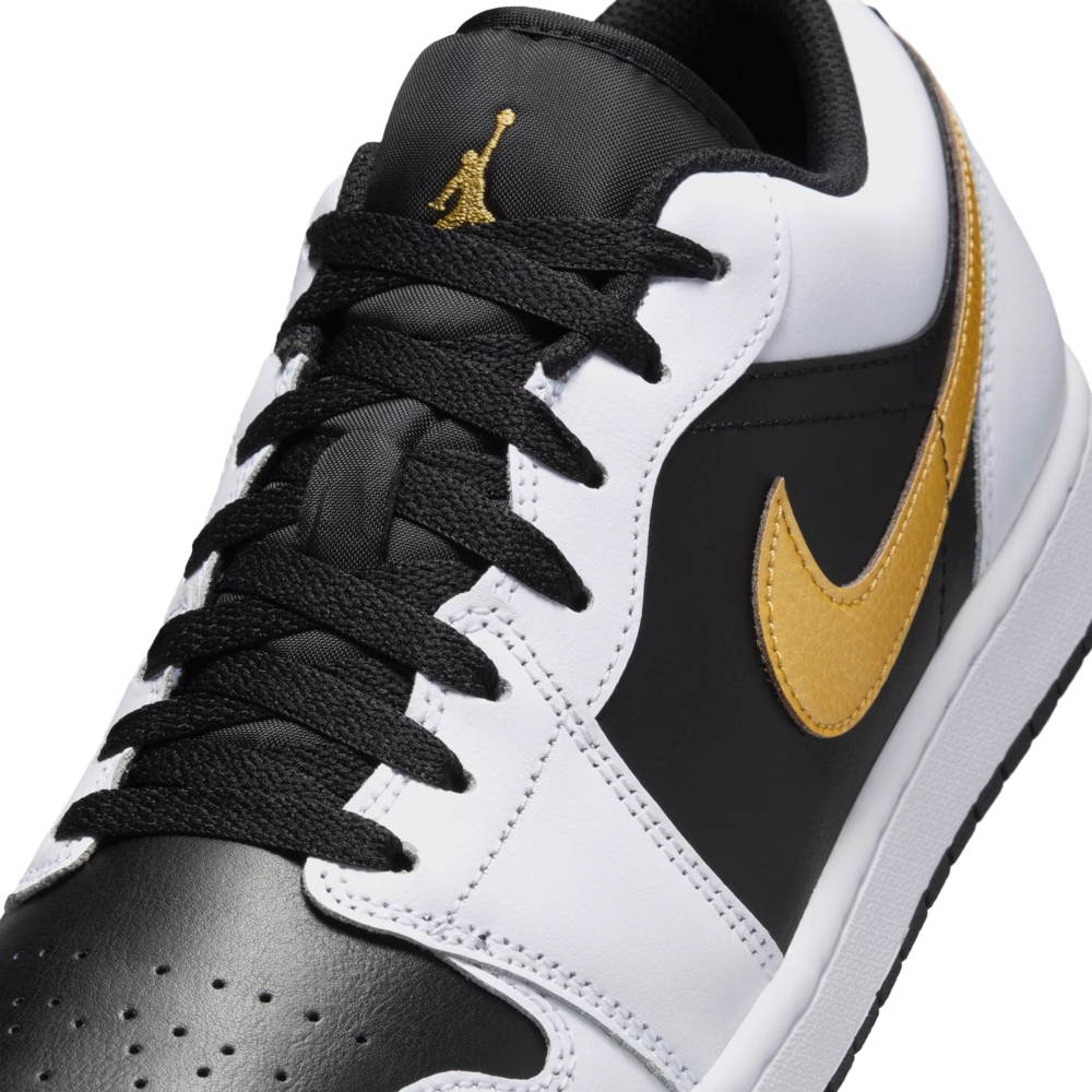 Tênis Nike Air Jordan 1 Low "white Black Metallic Gold" Branco/preto